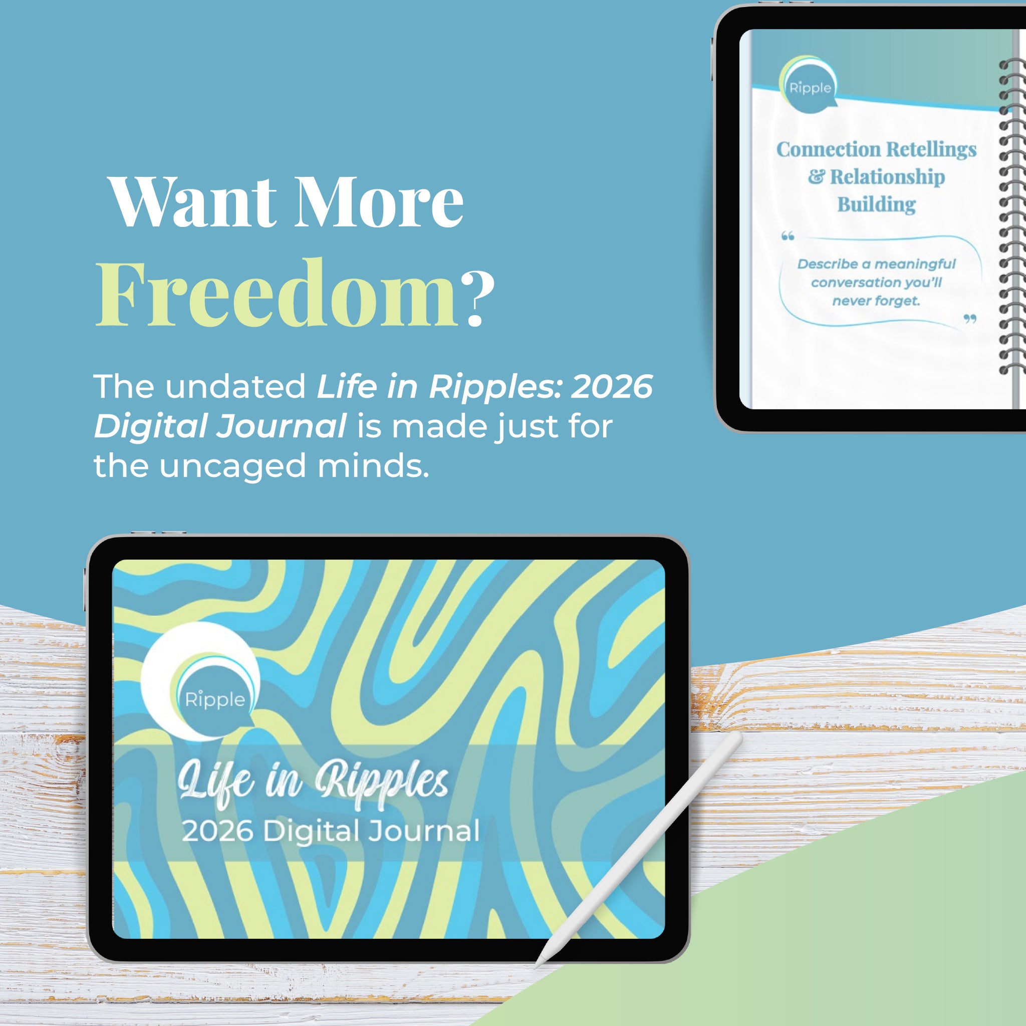 Life in Ripples: 2026 Undated Digital Journal – Ripple Shop